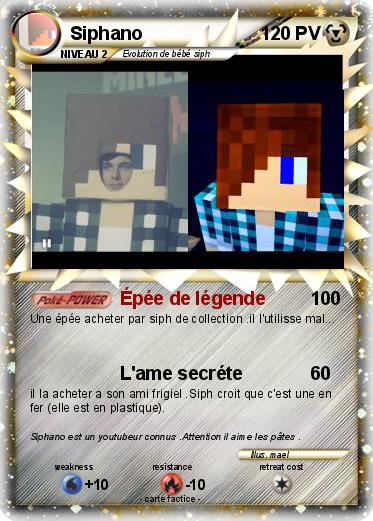 Pokémon Siphano 123 123 - Épée de légende - Ma carte Pokémon