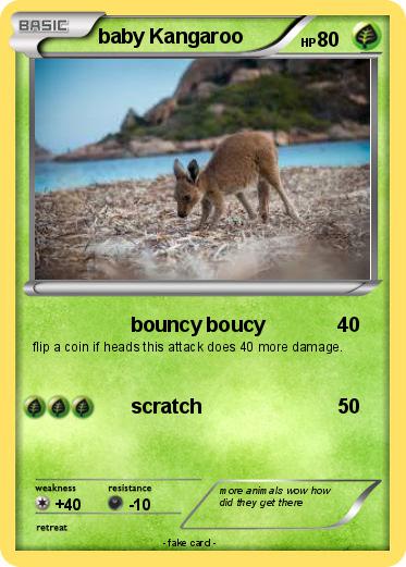 Pokémon baby Kangaroo - bouncy boucy - My Pokemon Card