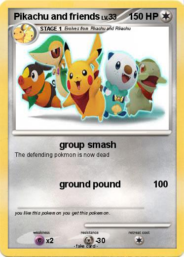 Pokémon Pikachu and friends 17 17 - group smash - My Pokemon Card