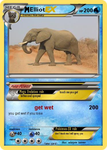 Pokémon Elliot 166 166 - get wet - My Pokemon Card