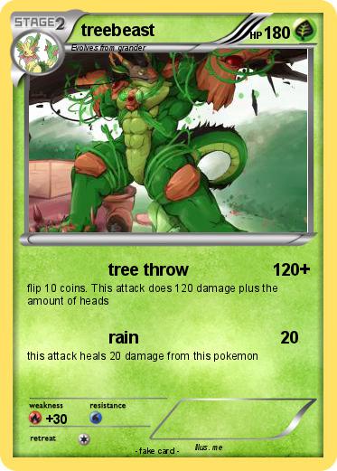 Pokémon treebeast 2 2 - tree throw 120+ - My Pokemon Card