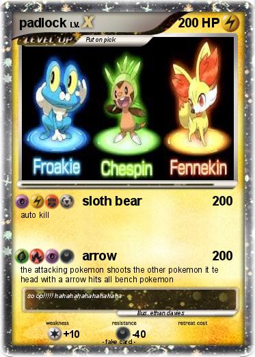 Pokémon padlock - sloth bear - My Pokemon Card