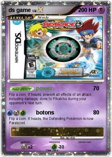 Pokémon ds game - power - My Pokemon Card