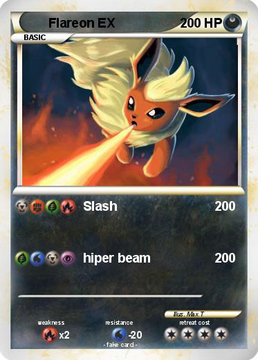 Pokémon Flareon EX 21 21 - Slash - My Pokemon Card