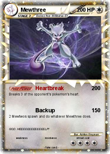 Pokémon Mewthree 1284 1284 - Heartbreak - My Pokemon Card