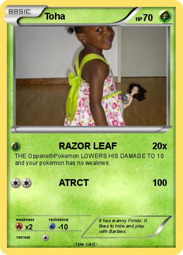 Pokémon Toha 1 1 - RAZOR LEAF - My Pokemon Card
