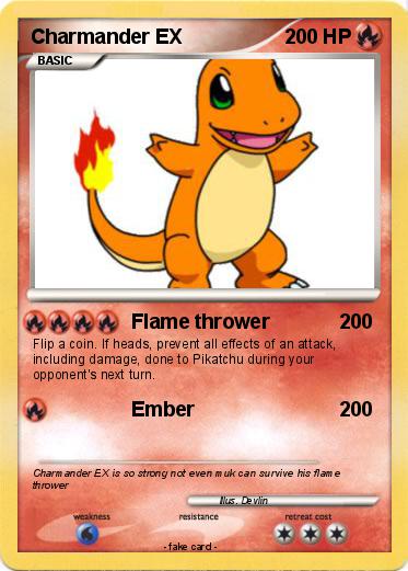 Pokémon Charmander EX 24 24 - Flame thrower - My Pokemon Card