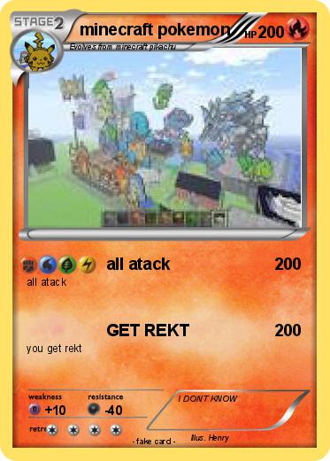 Pokémon minecraft pokemon 4 4 - all atack - My Pokemon Card