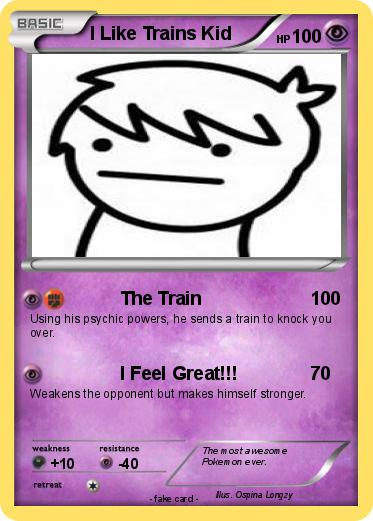 Pokémon I Like Trains Kid 345 345 - The Train - My Pokemon Card