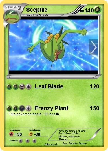 Pokémon Sceptile 512 512 - Leaf Blade - My Pokemon Card