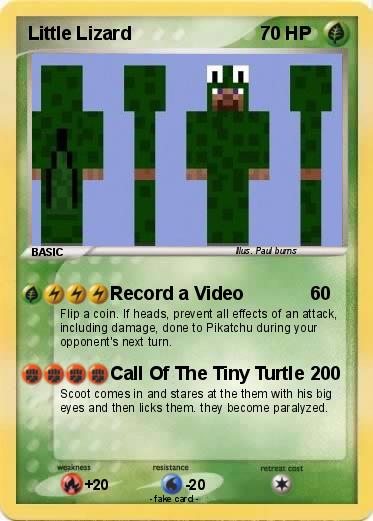 Pokémon Little Lizard - Record a Video - My Pokemon Card