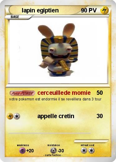 Pokémon lapin egiptien - cerceuillede momie - Ma carte Pokémon