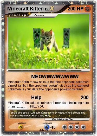 Pokémon Minecraft Kitten - MEOWWWWWWWW - My Pokemon Card