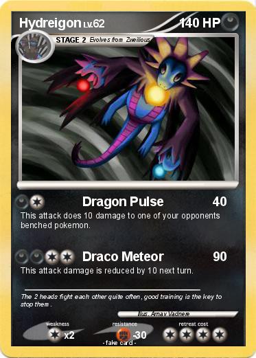 Pokémon Hydreigon 385 385 - Dragon Pulse - My Pokemon Card