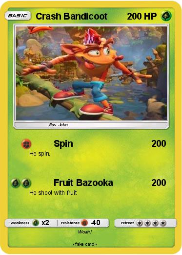 Pokémon Crash Bandicoot 239 239 - Spin - My Pokemon Card