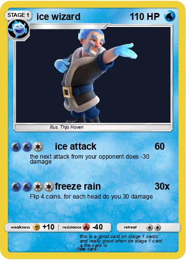 Pokémon ice wizard 13 13 - ice attack - My Pokemon Card
