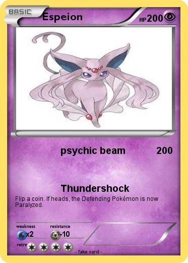 Pokémon Espeion 1 1 - psychic beam - My Pokemon Card