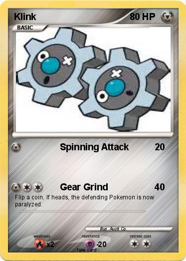 Pokémon Klink 59 59 - Spinning Attack - My Pokemon Card