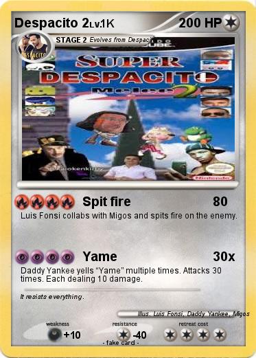 Pokémon Despacito 2 16 16 - Spit fire - My Pokemon Card