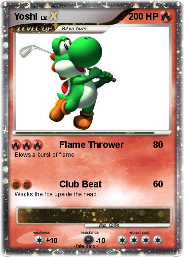 Pokémon Yoshi 1390 1390 - Flame Thrower - My Pokemon Card