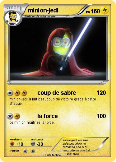 Pokémon minion jedi 2 2 - coup de sabre - Ma carte Pokémon