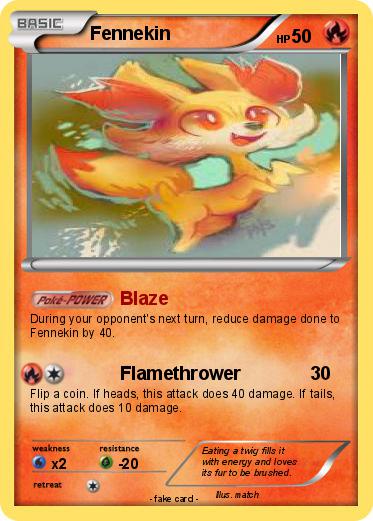Pokémon Fennekin 366 366 - Blaze - My Pokemon Card
