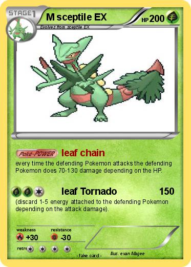 Pokémon M sceptile EX 14 14 - leaf chain - My Pokemon Card