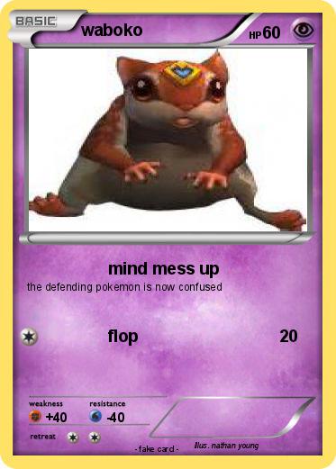 Pokémon waboko - mind mess up - My Pokemon Card