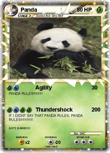 Pokémon Panda 304 304 - Agility - My Pokemon Card