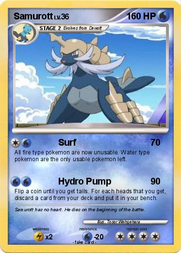 Pokémon Samurott 603 603 - Surf - My Pokemon Card