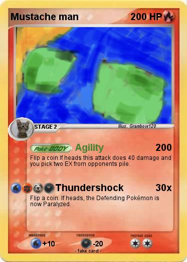 Pokémon Mustache man 28 28 - Agility - My Pokemon Card
