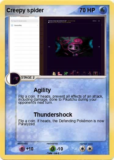 Pokémon Creepy spider - Agility - My Pokemon Card