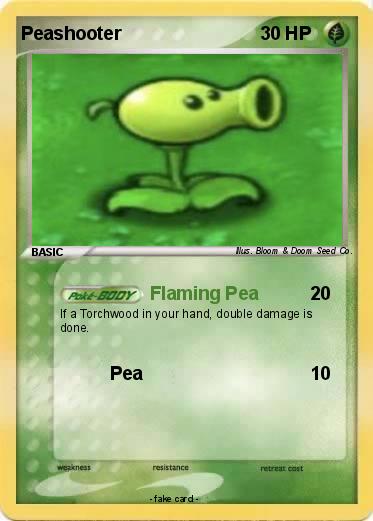Pokémon Peashooter 629 629 - Flaming Pea - My Pokemon Card