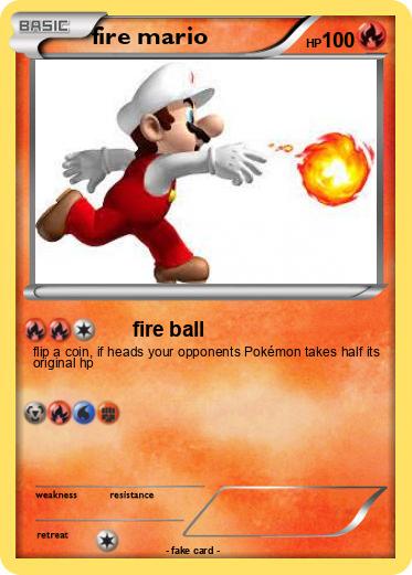 Pokémon fire mario 1245 1245 - fire ball - My Pokemon Card
