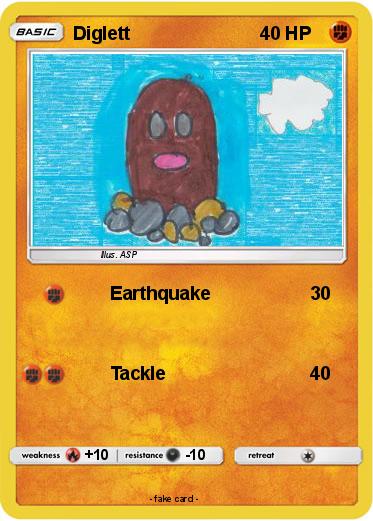 Pokémon Diglett 178 178 - Earthquake - My Pokemon Card