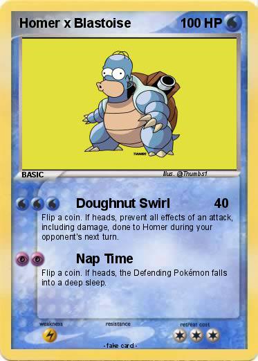 Pokémon Homer x Blastoise - Doughnut Swirl - My Pokemon Card