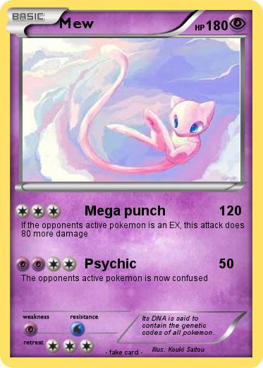 Pokémon Mew 8001 8001 - Mega punch - My Pokemon Card