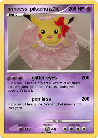 Pokémon princess pikachu 2 2 - glitter eyes - My Pokemon Card