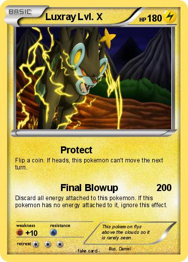 Pokémon Luxray Lvl X - Protect - My Pokemon Card