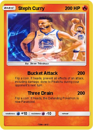 Pokémon Steph Curry 134 134 - Bucket Attack - My Pokemon Card