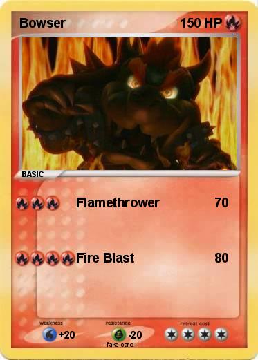 Pokémon Bowser 1424 1424 - Flamethrower - My Pokemon Card