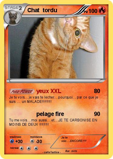 Pokémon Chat tordu - yeux XXL - Ma carte Pokémon