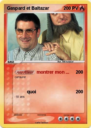 Pokémon Gaspard et Baltazar - montrer mon ... - Ma carte Pokémon