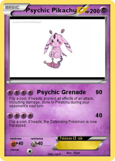 Pokémon Psychic Pikachu 51 51 - Psychic Grenade - My Pokemon Card