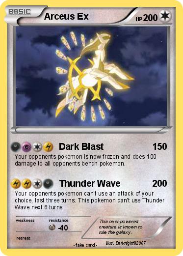 Pokémon Arceus Ex 497 497 - Dark Blast - My Pokemon Card