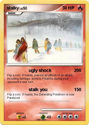 Pokémon stalky - ugly shock - My Pokemon Card
