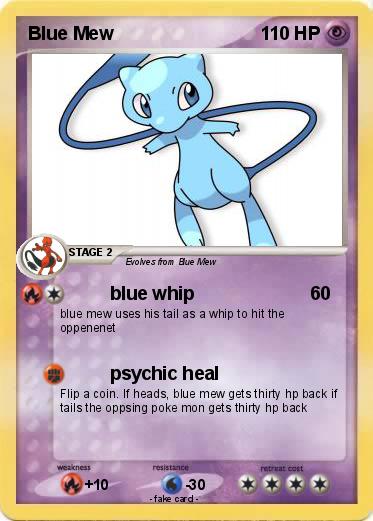 Pokémon Blue Mew 23 23 - blue whip - My Pokemon Card