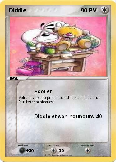 Pokémon Diddle 2 2 - Ecolier - Ma carte Pokémon