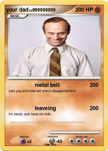 Pokémon your dad 87 87 - metal belt - My Pokemon Card