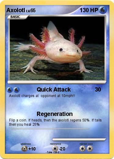 Pokémon Axolotl 145 145 - Quick Attack - My Pokemon Card